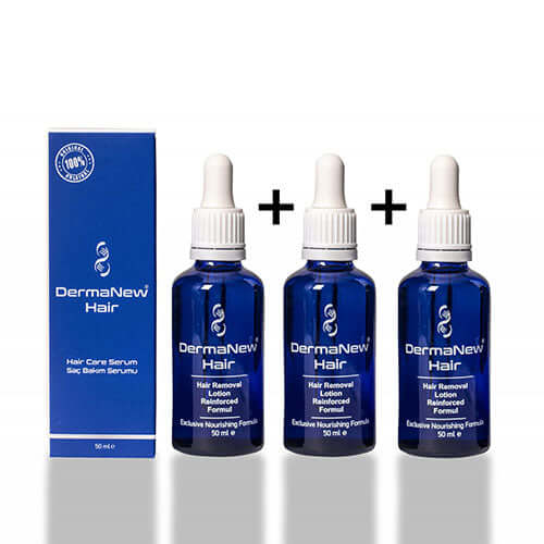 3 pcs DermaNewHair lotion and Derma Roller